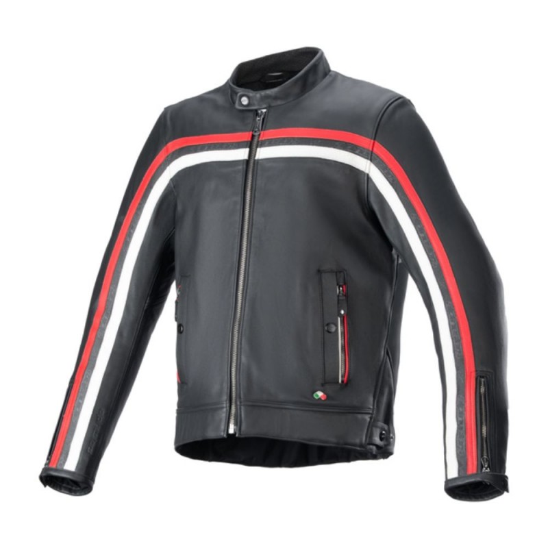 Jacke ALPINESTARS Dyno schwarz ruby / rot ecru