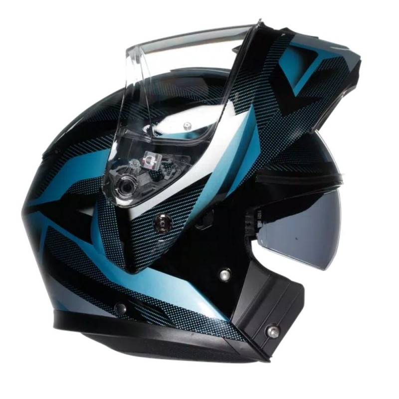 Helmet AGV Streetmodular E2206 MPLK Ledro matte black / powder blue
