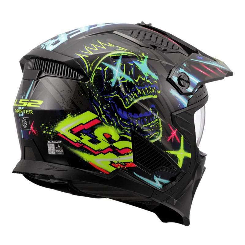 Casco LS2 OF606 Drifter Rayz negro / azul