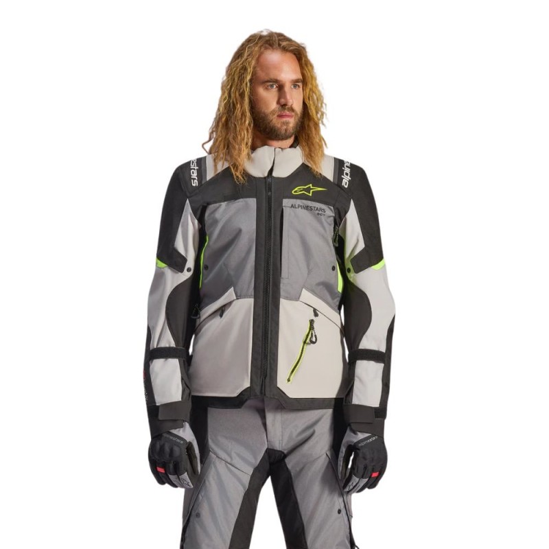 Chaqueta ALPINESTARS Andes V4 Drystar gris oscuro / gris hielo / negro ...