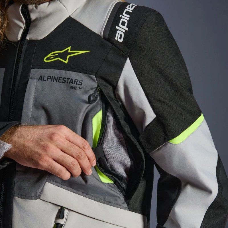 Chaqueta ALPINESTARS Andes V4 Drystar gris oscuro / gris hielo / negro ...