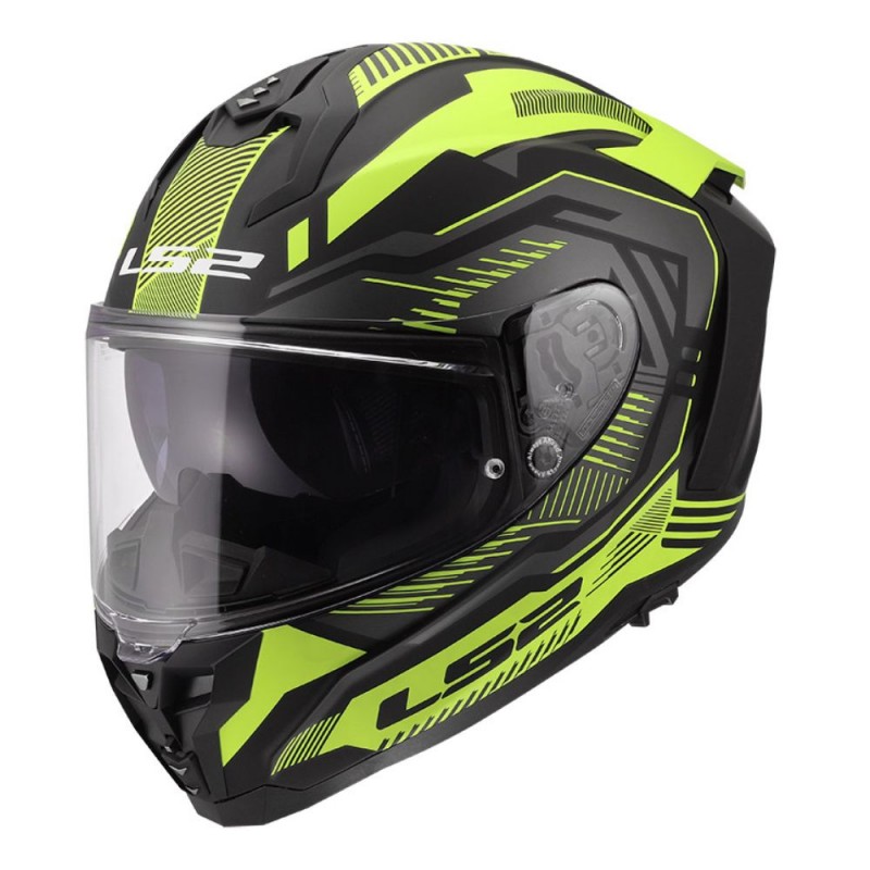 Capacete LS2 FF817 Challenger II Dravix h-v amarelo fosco
