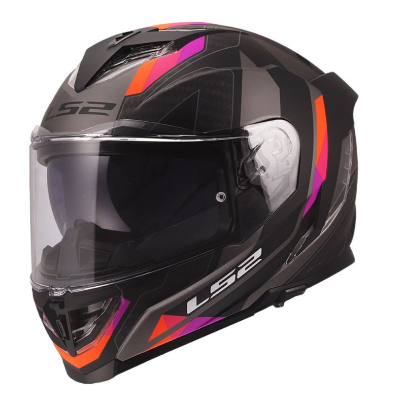 Casco LS2 FF818 Storm III Sporty gris mate / púrpura