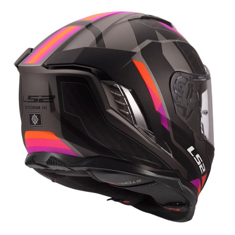 Casco LS2 FF818 Storm III Sporty gris mate / púrpura