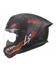 Casque LS2 FF820 Rapid III Kaiju II noir mat / rouge / blanc