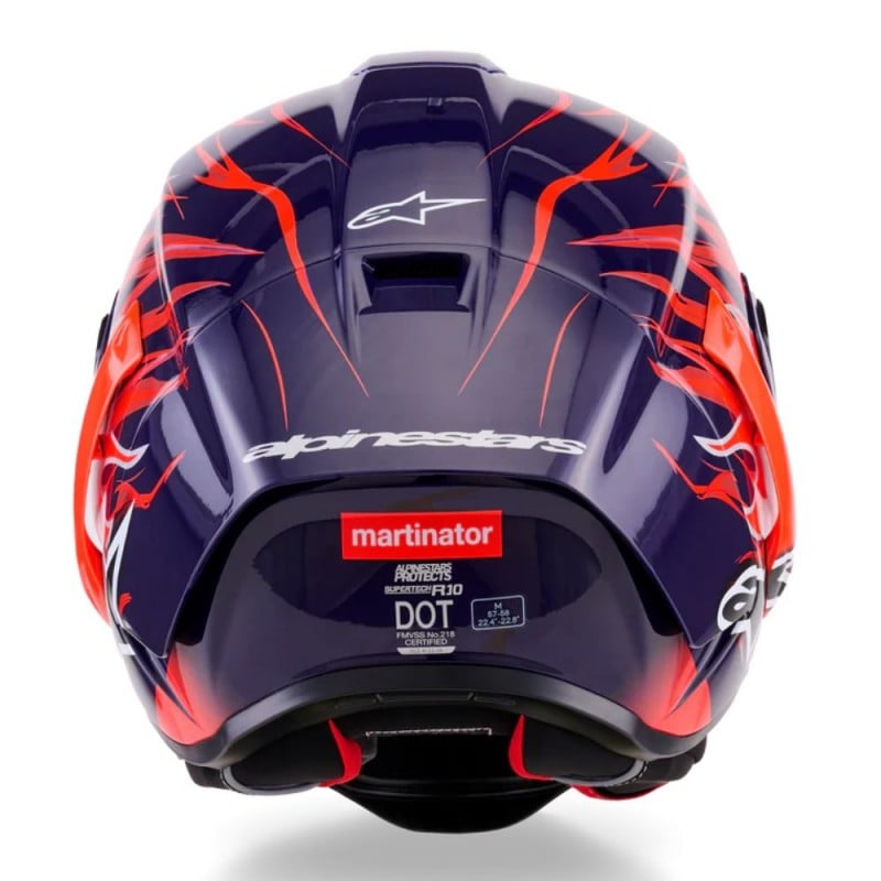 Casque ALPINESTARS Supertech R10 Flyte ECE06/DOT/FIM violet / rouge ...