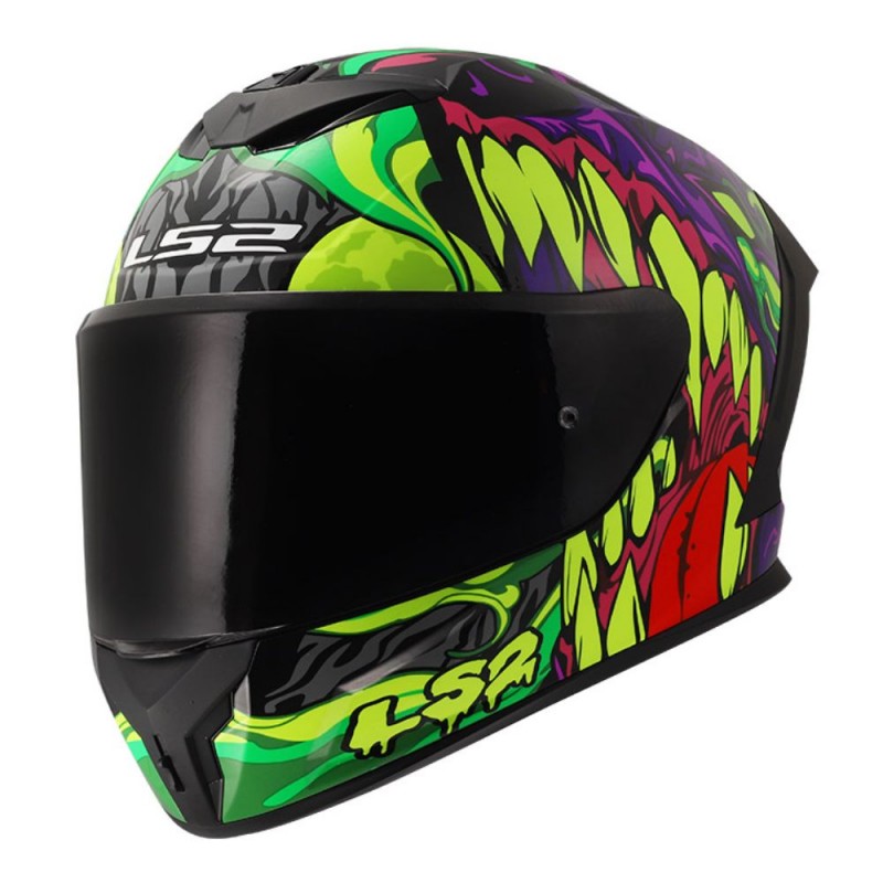 Capacete LS2 FF820 Rapid III Lycant púrpura brilhante / verde