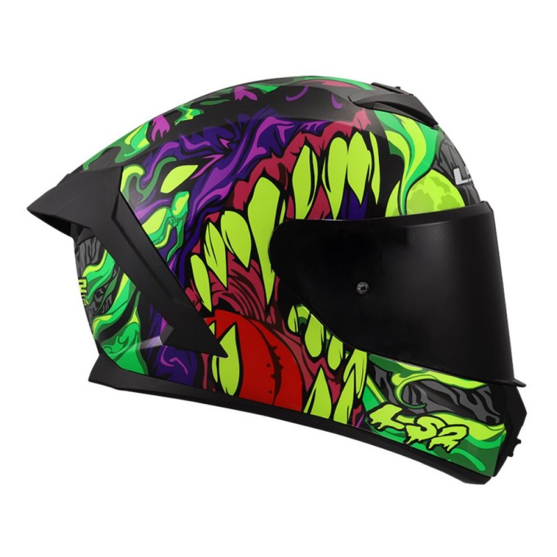 Capacete LS2 FF820 Rapid III Lycant púrpura brilhante / verde