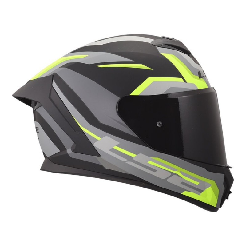 Casco LS2 FF820 Rapid III Hyper negro mate / amarillo h-v