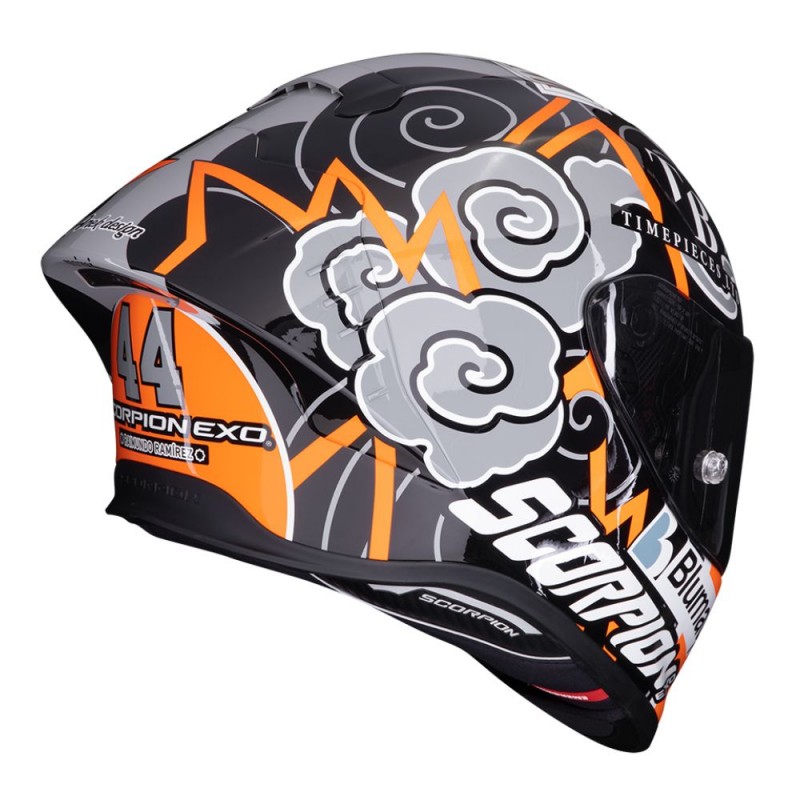 Capacete SCORPION EXO-R1 Evo Air Fim Racing 1 Replica Aron 2024