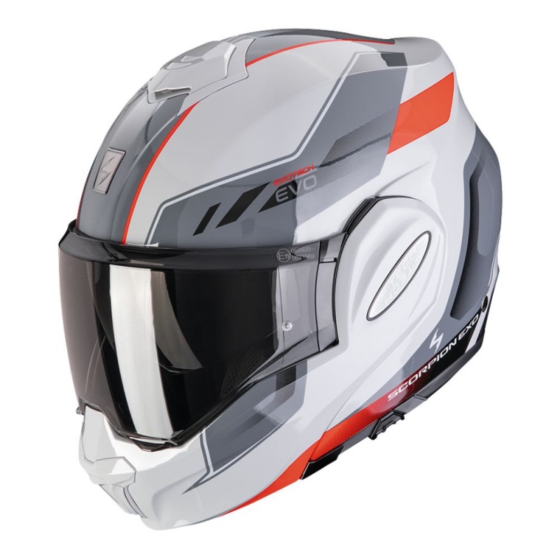 Capacete SCORPION EXO-Tech Evo Socius cinza / vermelho