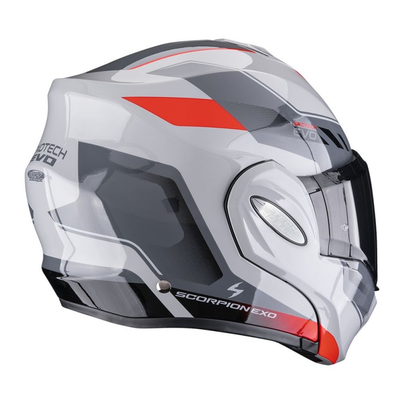 Capacete SCORPION EXO-Tech Evo Socius cinza / vermelho