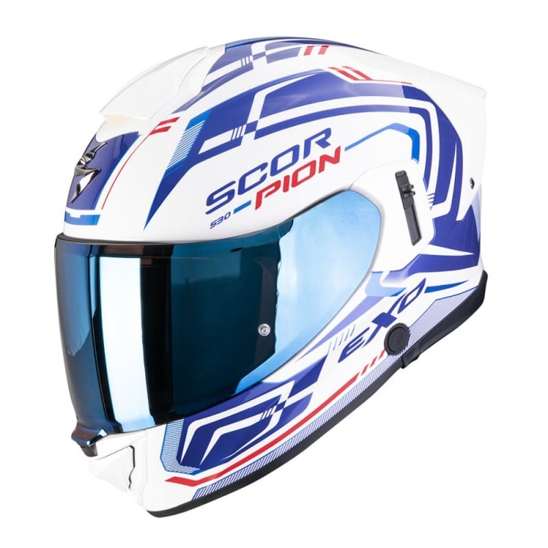 Capacete SCORPION EXO-530 Air Slope branco / azul / vermelho