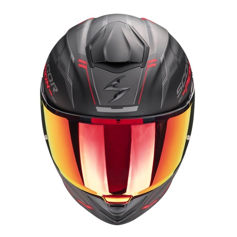 Capacete SCORPION EXO-530 Air Slope preto fosco / vermelho