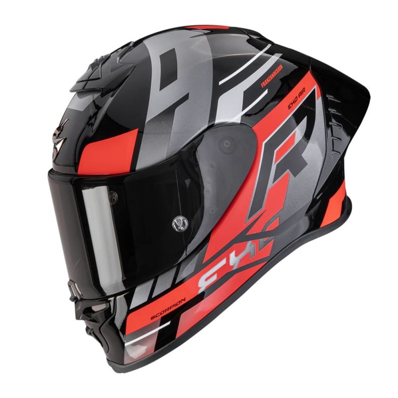 SCORPION EXO-R1 II Air Adrenaline black / red / silver helmet
