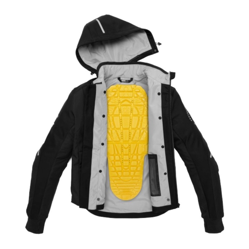 Chaqueta SPIDI Hoodie Armor H2out negro / blanco