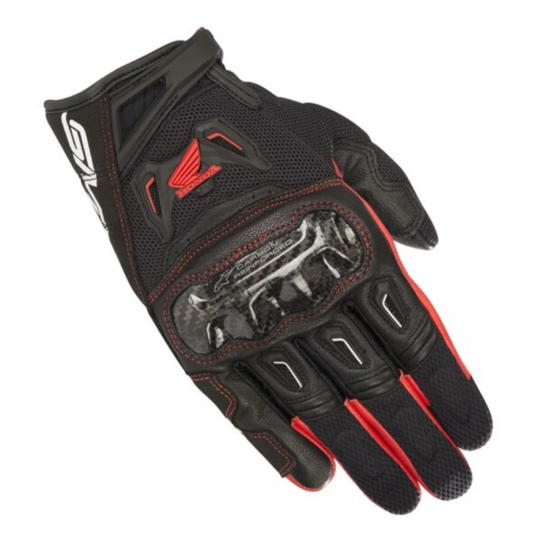 Guantes ALPINESTARS SMX-2 Air Carbon V2 Honda negro / rojo